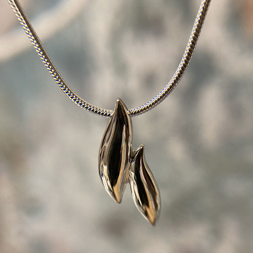 Sterling silver droplet pendant - AhDors